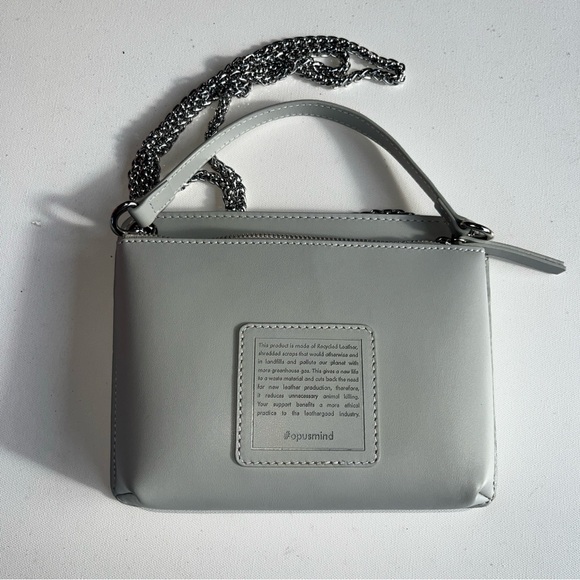Opus Mind | Bags | Opus Mind Chain Zip Crossbody Bag Grey New With ...